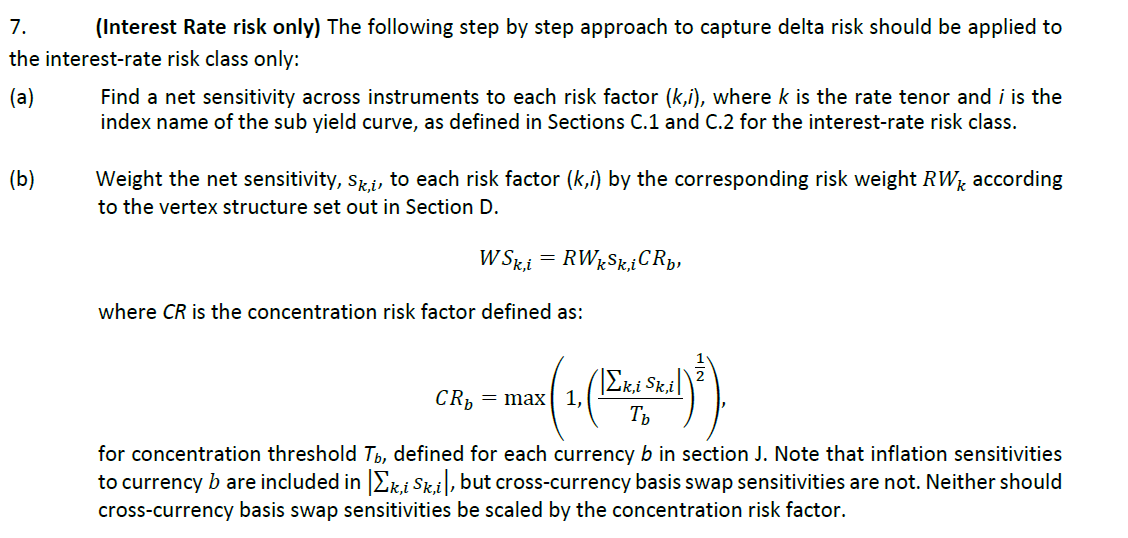 ISDA SIMM Concentration Thresholds for IR Risk